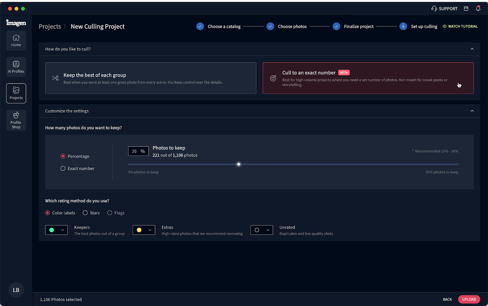 Set up culling – Imagen