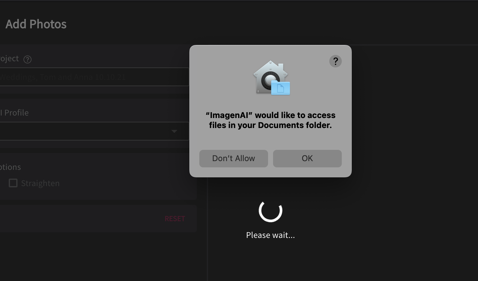 Grant Imagen access to folders (Mac) – Imagen